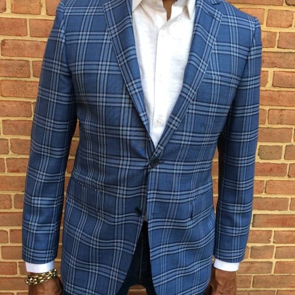 Paul Betenly | Suits & Blazers | Blue Plaid Sportcoat Nwt | Poshmark